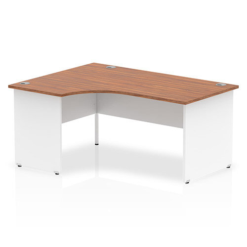 Impulse L-Shaped Left Hand Office Desk W1600xD1200/800xH730mm White ...