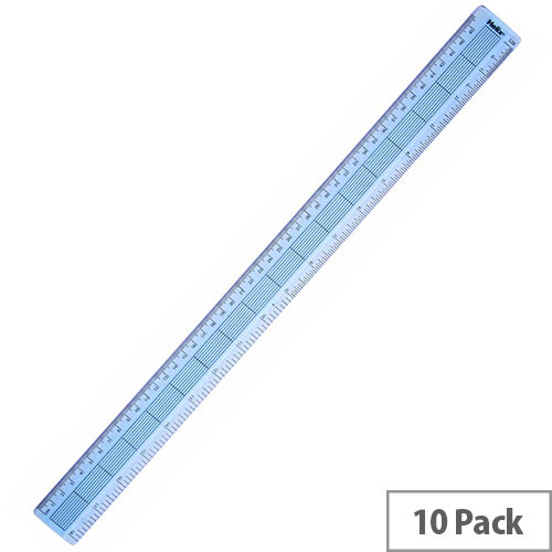 Helix Blue Shatterproof Ruler 45cm Pack of 10 L28040 - Hunt Office UK