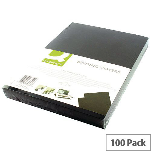 Q-Connect Binding Comb Covers Leathergrain Pack of 100 Black A4 - Hunt ...
