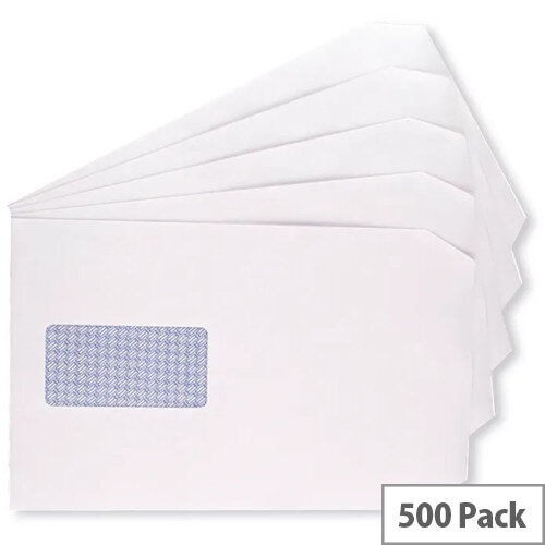 Q-Connect Envelope C5 Window 100gsm Self Seal White (Pack of 500 ...