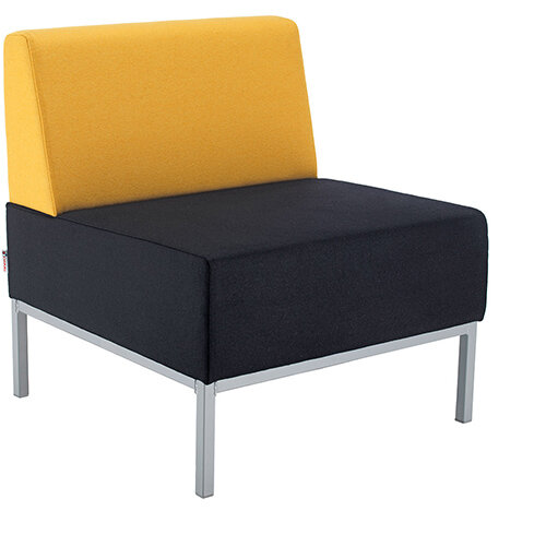 Kraft modular soft seating single bench with back fully upholstered ...