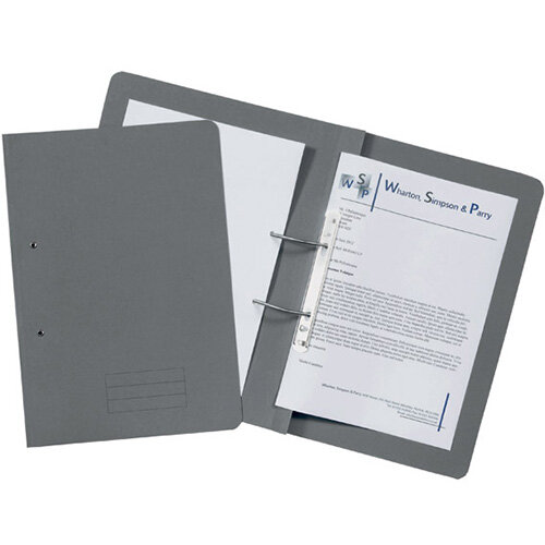 Spiral Files 285gsm Foolscap Grey Pack of 50 TFM50-GRYZ - Hunt Office UK