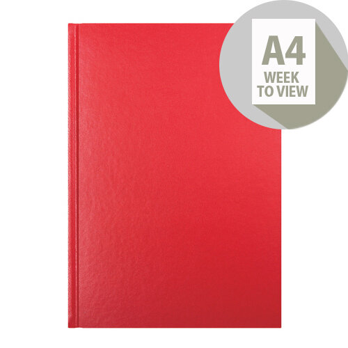 Letts 31Z Red A4 Week to View Diary 2020 20-T31ZRD - Hunt Office UK