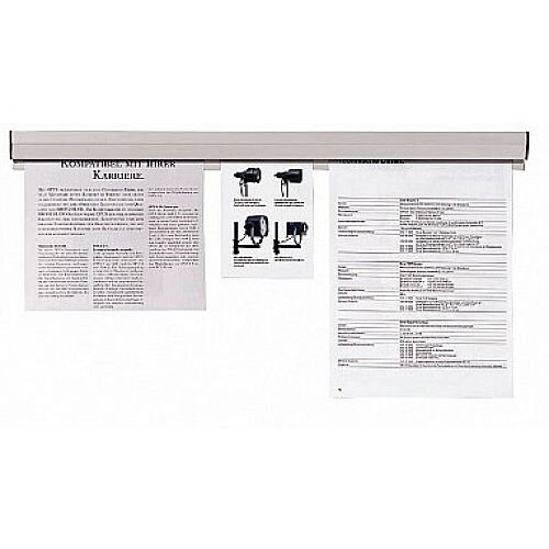 Franken Plastic Paper Holder Rail 58x4cm Grey PKS58 - Hunt Office UK