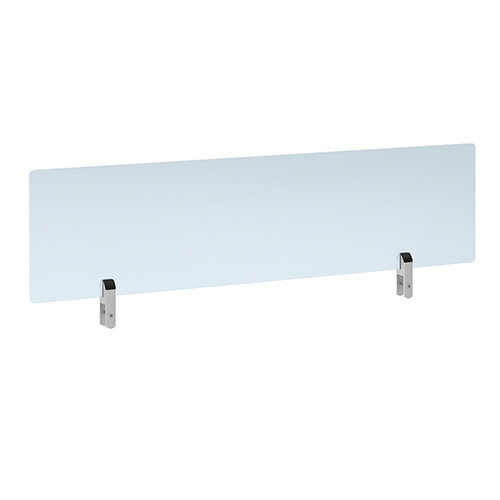 Desktop Clear Acrylic Screen Topper With White Brackets 1200mm Wide ...