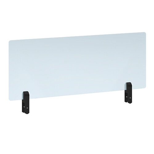 Desktop Clear Acrylic Screen Topper With Black Brackets 800mm Wide ...