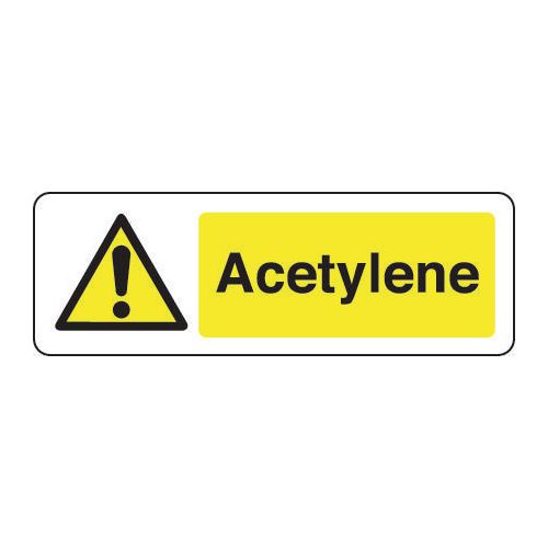 Sign Acetylene 300x100 Rigid Plastic - Hunt Office UK