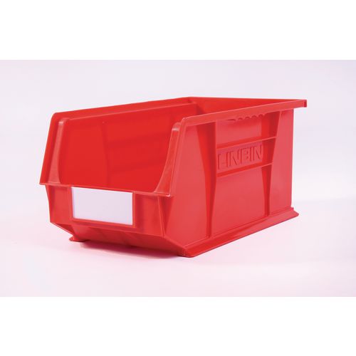 Bin-Storage Linbin Red Pack Of 10 Lxwxhmm:375X210X180 - Hunt Office UK