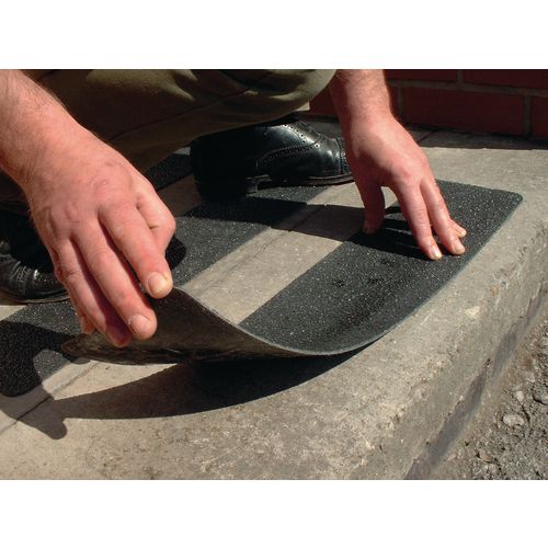 Flooring Anti-Slip Treads Flat Cleat 1mm,600X150mm,Bk - Hunt Office UK