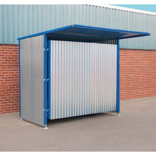 Single Gated Galvanised Panel Fronted Shelter 2100X2500X1900 Blue ...