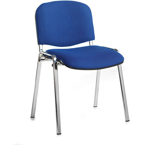 Taurus meeting room stackable chair with chrome frame and no arms ...