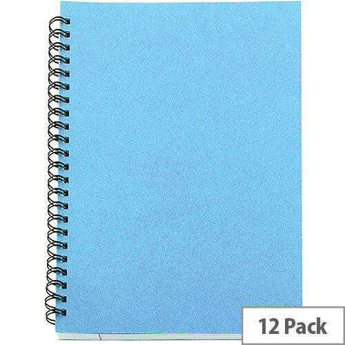 A5 Spiral Pad 80 Leaf Blue 12 Pack WX10039 - Hunt Office UK