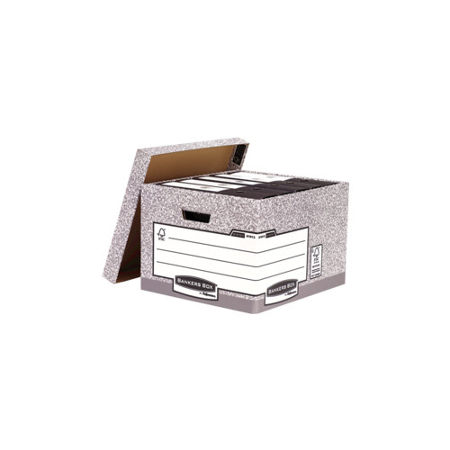 Fellowes Bankers Box System Large Heavy Duty R-Kive Storage Box Board ...