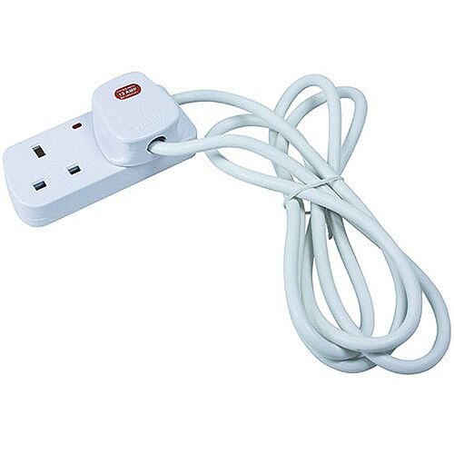 CED 2-Way Extension Lead White CEDTS2213M - Hunt Office UK