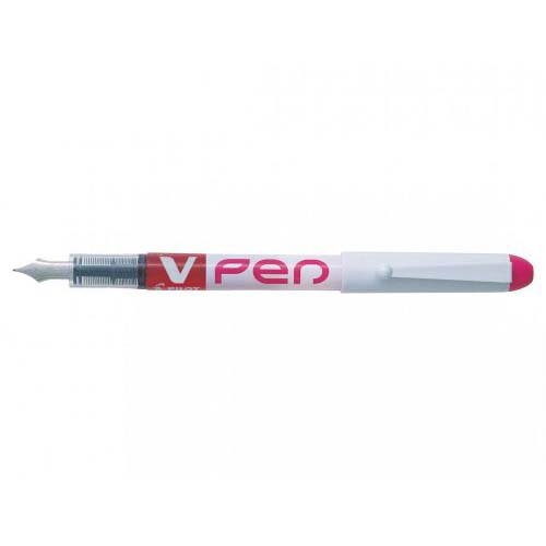 Pilot V-Pen Erasable Disposable Fountain Pen Pink (Pack 12 ...