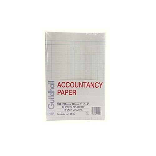 Guildhall Accountancy Paper Pack of 240 Sheets 39/14 - Hunt Office UK