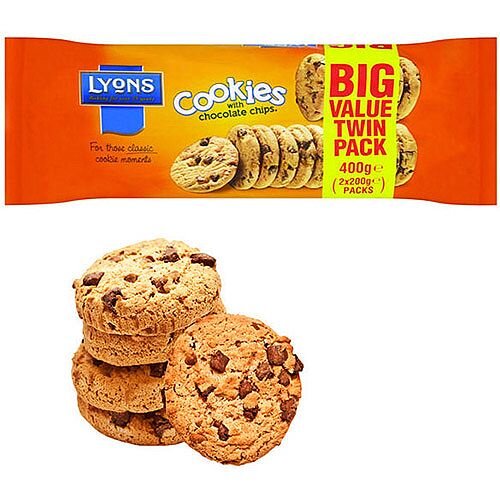 Lyons Biscuits Chocolate Cookies Twin Pack 200g 13724 - Hunt Office UK