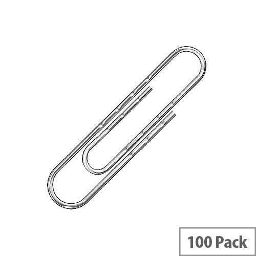 Q-Connect Paperclip 77mm Round Wavy Pack of 100 KF27004 - Hunt Office UK