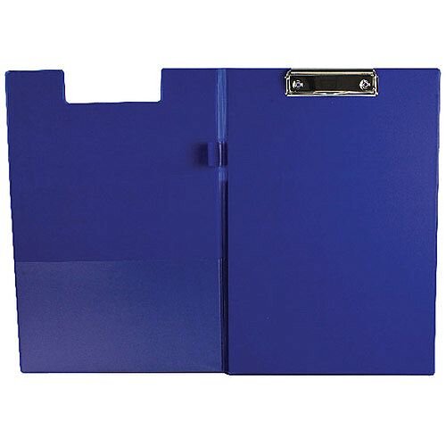 Q-Connect PVC Foldover Clipboard Foolscap/A4 Blue - Hunt Office UK