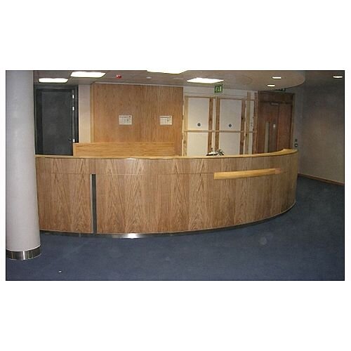 Circular Front Wooden Reception Unit RD61 - Hunt Office UK