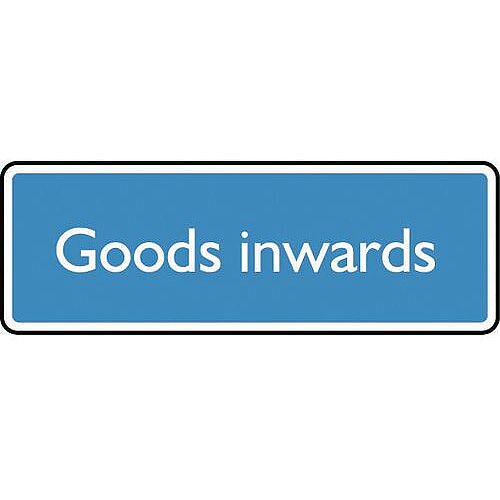 Aluminium Information Sign Goods Inwards - Hunt Office UK