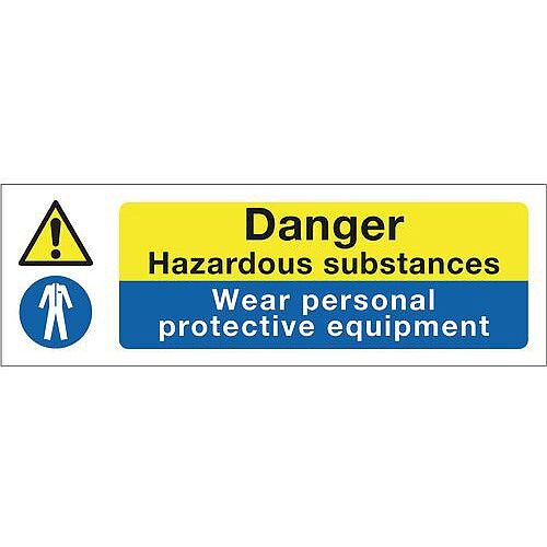 Rigid PVC Plastic Multi-Purpose Hazard Sign Danger Hazardous Substances ...