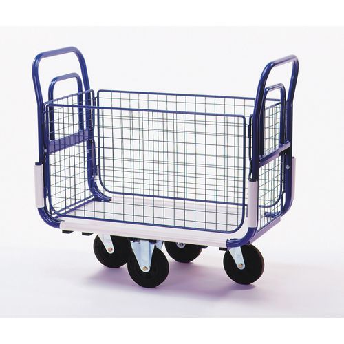 Dual Handle Mailroom Trolley With Sides - Hunt Office UK