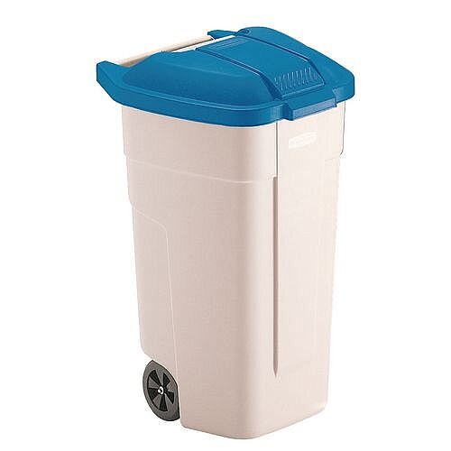 Rubbermaid Big 2 Wheels Wheelie Bin Container Blue 100L - Hunt Office UK