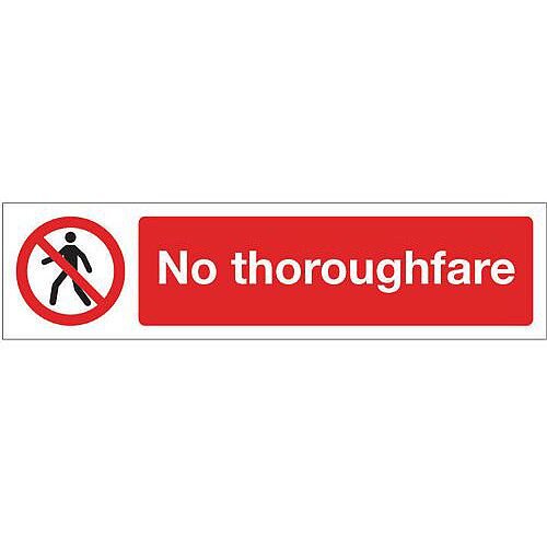 Aluminium Mini Prohibition Sign No Thoroughfare - Hunt Office UK