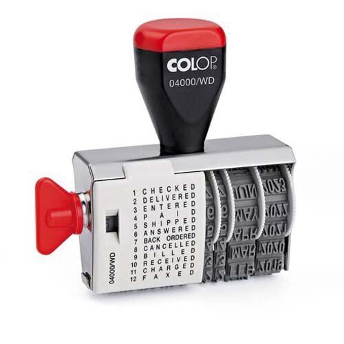 Colop 04000/WD Dial A Phrase Word and Date Stamp - HuntOffice.co.uk