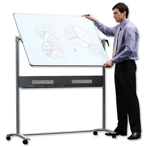 Nobo Mobile Magnetic Whiteboard Horizontal Pivot 1200 x 900mm - Hunt ...