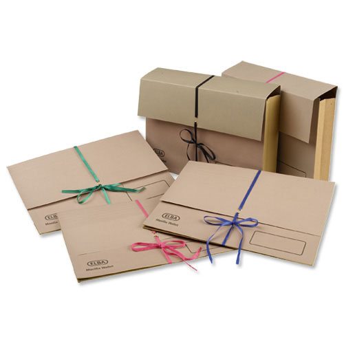 Elba Deed Legal Wallet with Security Ribbon Foolscap Buff Capacity 50mm ...
