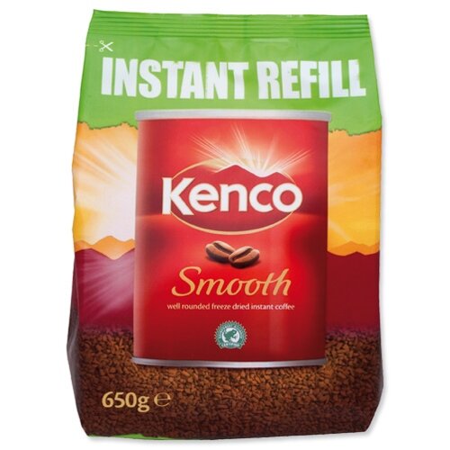 Kenco Smooth Freeze Dried Instant Coffee Eco Refill Bag 650g Pack of 1 ...