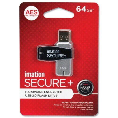 Imation Secure Plus Hardware Encrypted 64GB Memory Stick USB 2.0 - Hunt ...