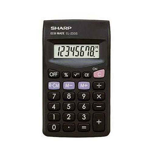 Sharp EL233SBK Calculator Pocket Ref EL233SBK - Hunt Office UK