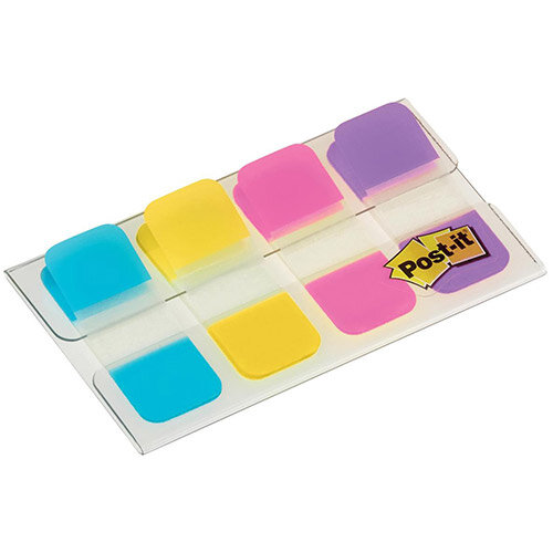 Post-it 4 x 10mm Strong Index Flags Repositionable Durable Writable 1 x ...