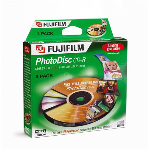 Fujifilm CD-R PhotoDisc Jewel Case Pack Hang 700MB V1 (Pack of 3 ...
