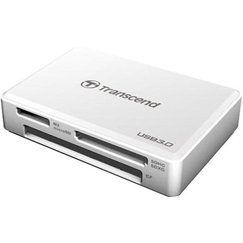 Transcend RDF8 USB 3.0 Multi Card Reader (White) - Hunt Office UK