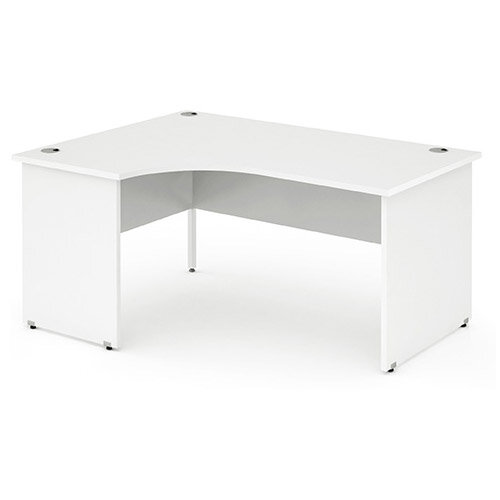 Impulse L-Shaped Left Hand Office Desk W1600xD1200/800xH730mm Panel End ...