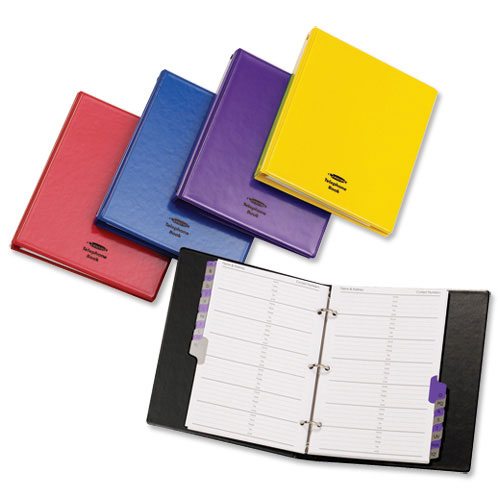 Telephone Index Book Binder Matching A-Z Index and 20 Sheets A5 Black ...