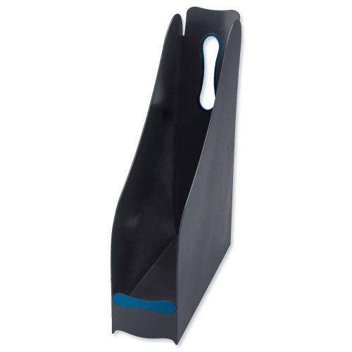 Jumbo Magazine Rack File Wave Design Extra Wide Blue and Grey Avery ...