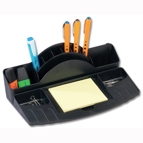 Multicompartment Desk Tidy Black with Ruler Slot Avery Mainline - Hunt ...