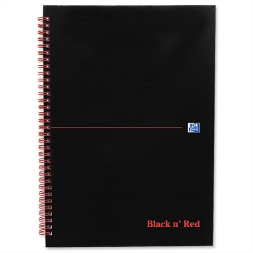 Black n Red A4 Wirebound Book Recycled 140 Pages H67023 Pack 5 - Hunt ...