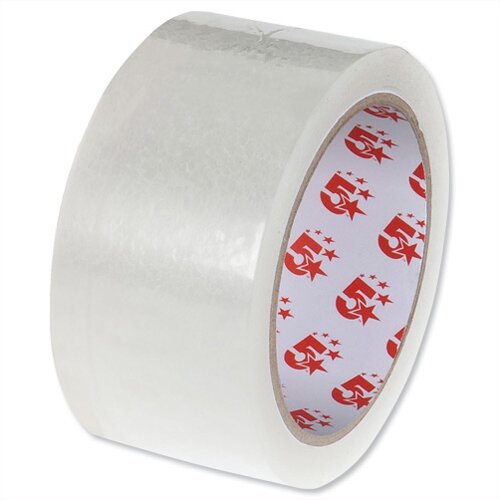 5 Star Easy Tear Clear Tape 50mm x 66m - Pack of 3 | HuntOffice.co.uk