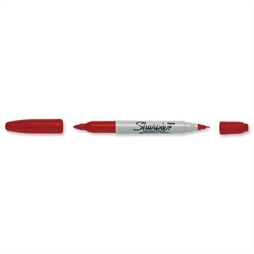 Sharpie Twin Tip Marker Red Pack 12 - Hunt Office UK