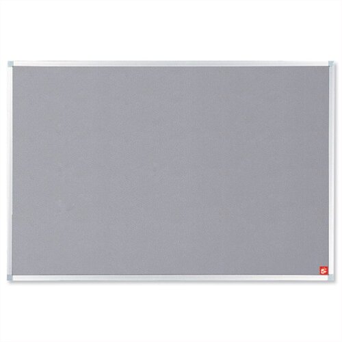 Grey Noticeboard with Aluminium Trim and Fixings 1200 x 900mm 5 Star ...