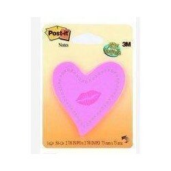 3M Post-it Note Heart with Lips Neon Pink 6370-HTL - Hunt Office UK