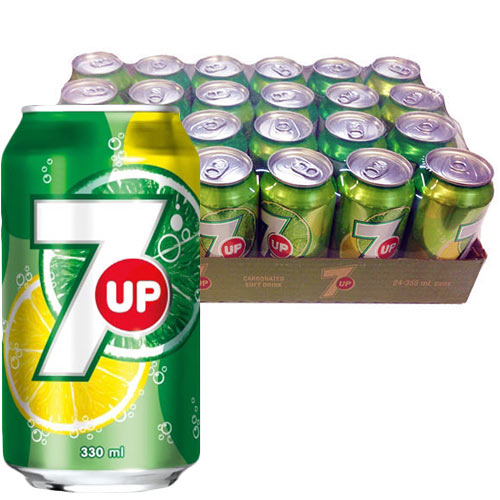 7UP Regular Soft Drink Can 330ml [Pack 24] - Hunt Office UK
