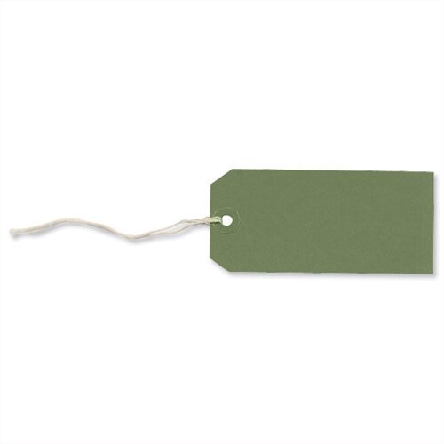 Parcel Tags Dark Green Pack 1000 Merit - Hunt Office UK