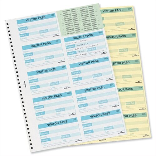 Durable Visitors Book Refill of 300 W90xH60mm Badge Inserts 1466/00 ...
